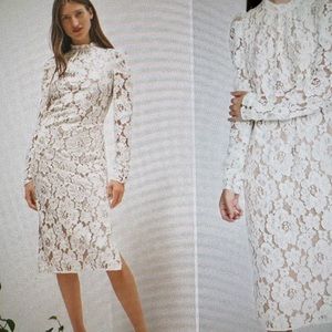 Wayf | Dresses | Nwt Wayf Lace Midi Bridal Showerengagement Dress ...